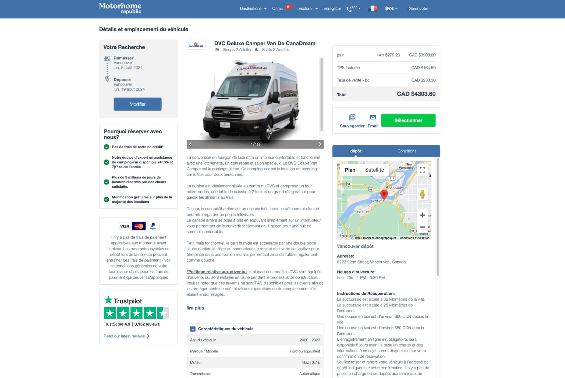 Location de van au Canada : mes conseils et recommandations